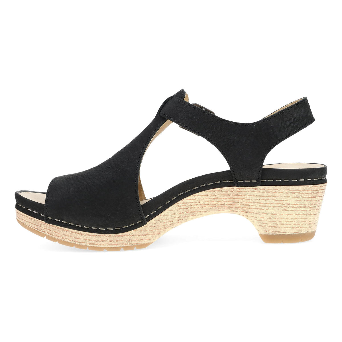Dansko Laverne Black Milled Nubuck Sandal – Hollistercomfortshoes